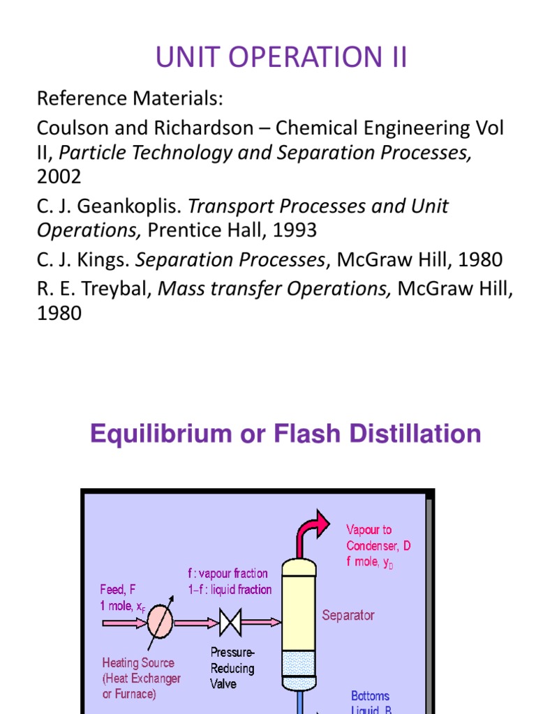 Unit Operation Ii: Operations, Prentice Hall, 1993 | PDF | Distillation ...