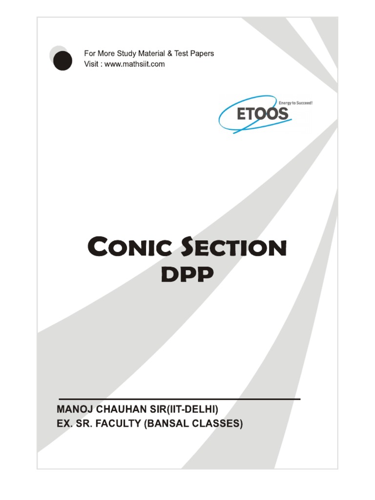 DPP Conic Sections-385 | PDF | Ellipse | Perpendicular