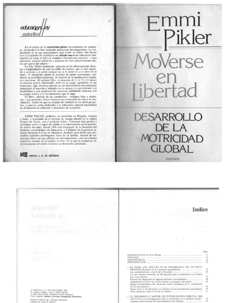 Emmi Pikler Moverse en Libertad PDF | PDF