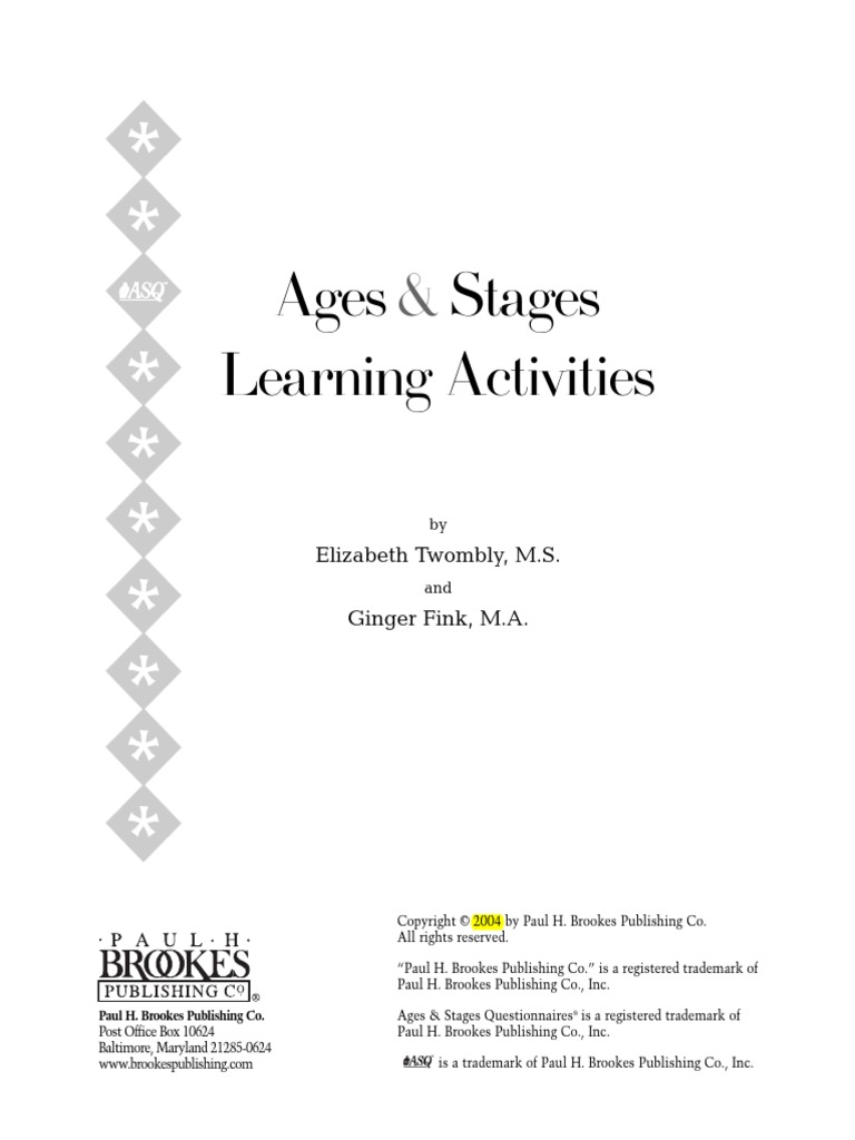Ages Stages Learning Activities 2004 | PDF | Learning