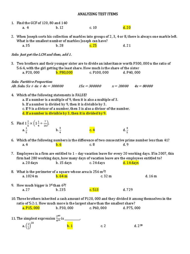 Math Reviewer LET | PDF | Area | Rectangle