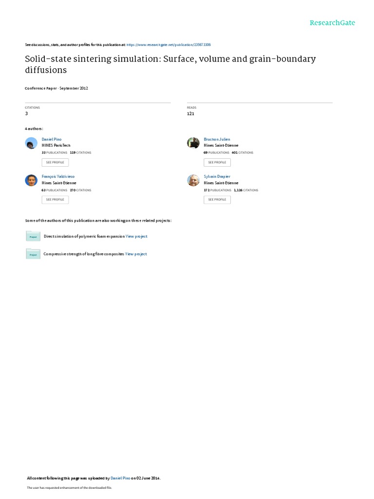Solid-State Sintering Simulation: Surface, Volume and Grain-Boundary ...