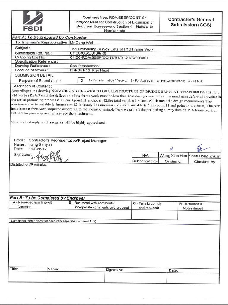 CHEC003891-The Preloading Survey Data of P16 Frame Work | PDF | Real ...