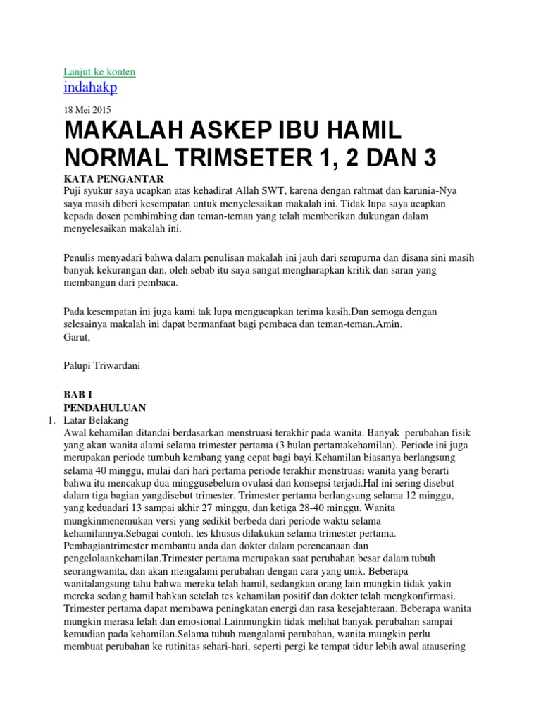 Askep Ibu Hamil Normal | PDF