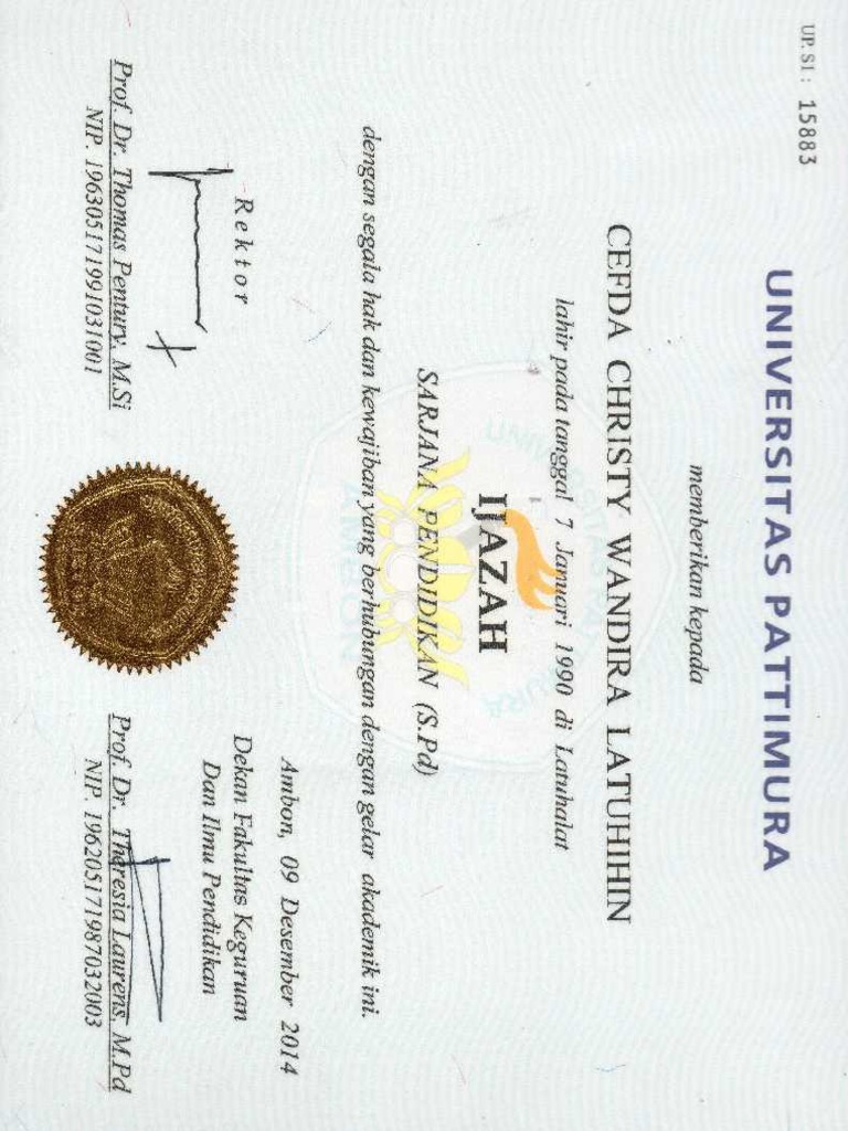 Ijazah S1 | PDF