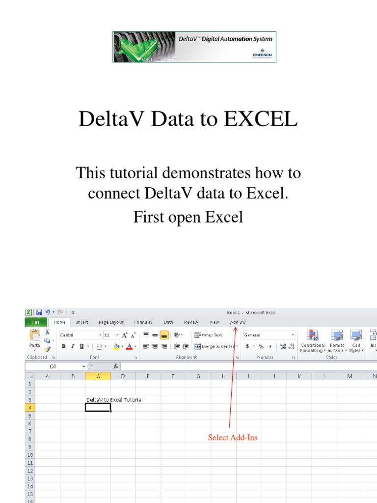 DeltaV To Excel Tutorial v11 | PDF | Data Management | Computing