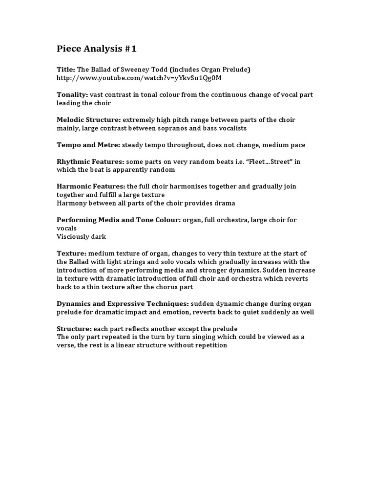 Aural Analysis' | PDF | Singing | Harmony