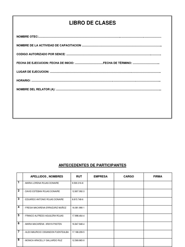 Libro de Clases | PDF