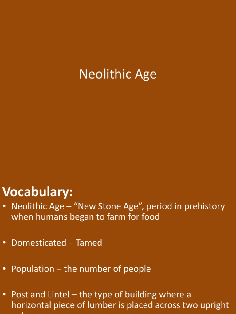 Neolithic Age | PDF | Neolithic | Land Management