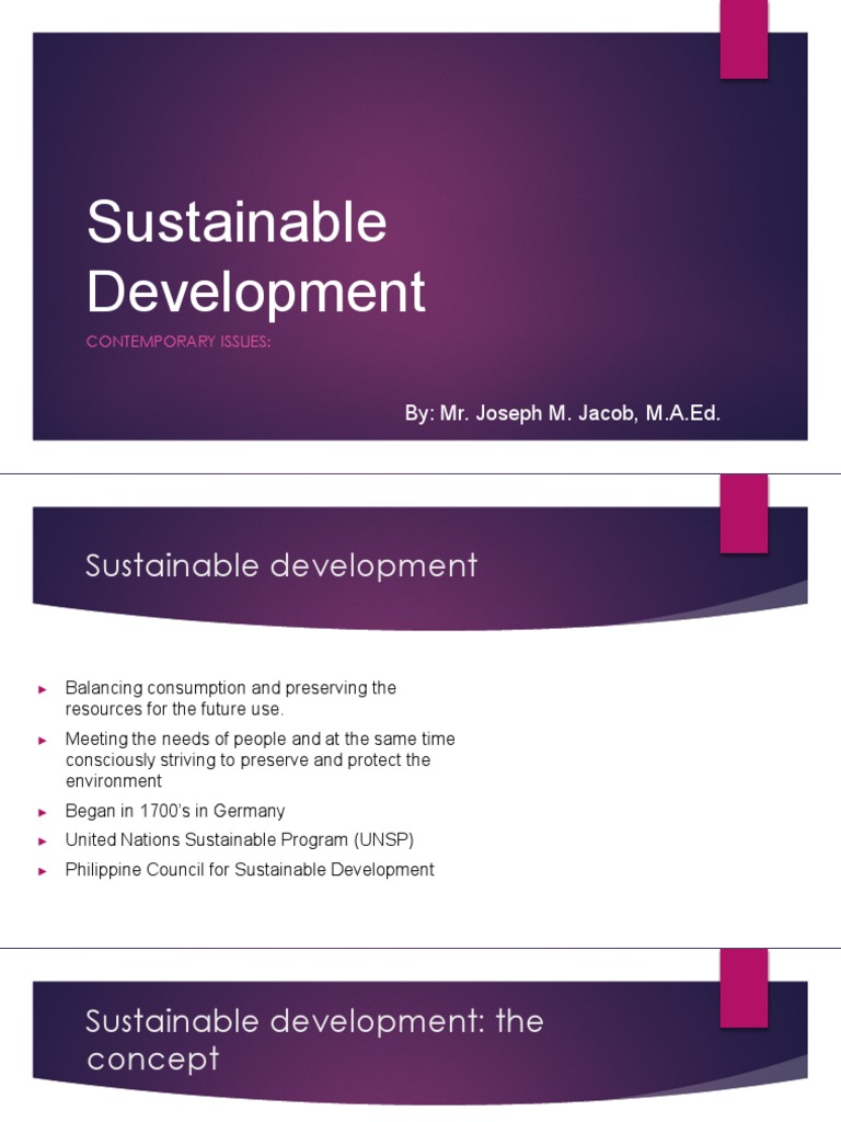 Lesson 5. Sustainable Development | PDF | Sustainability | Sustainable ...