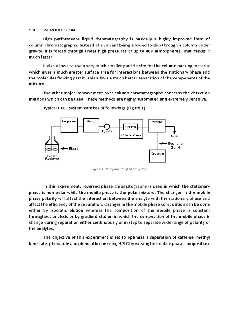 Lab Report HPLC | PDF | High Performance Liquid Chromatography | Unit ...