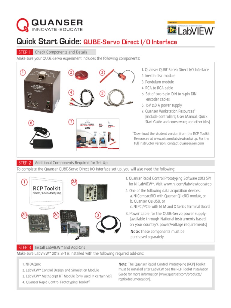 QUBE-Servo Direct IO Quick Start Guide | PDF | Data Acquisition ...