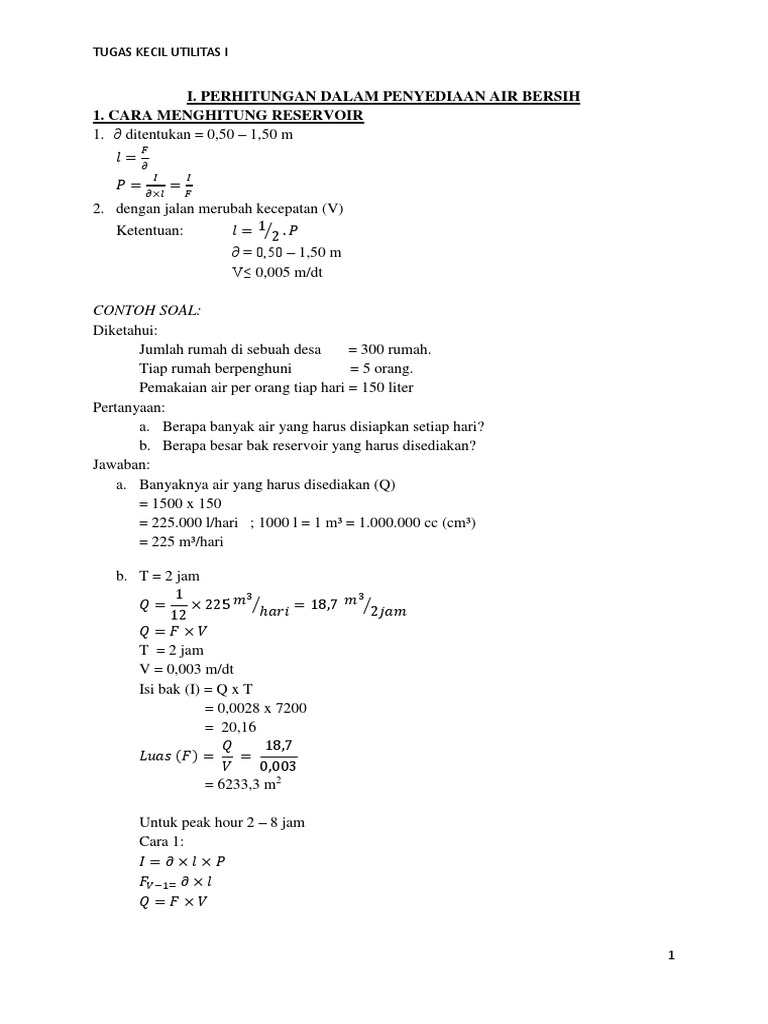 Cara Menghitung Reservoir | PDF