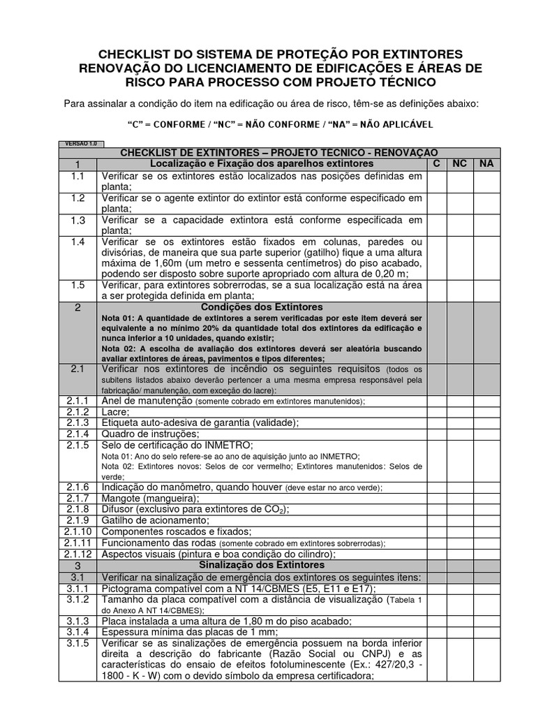 Check List Extintor | PDF