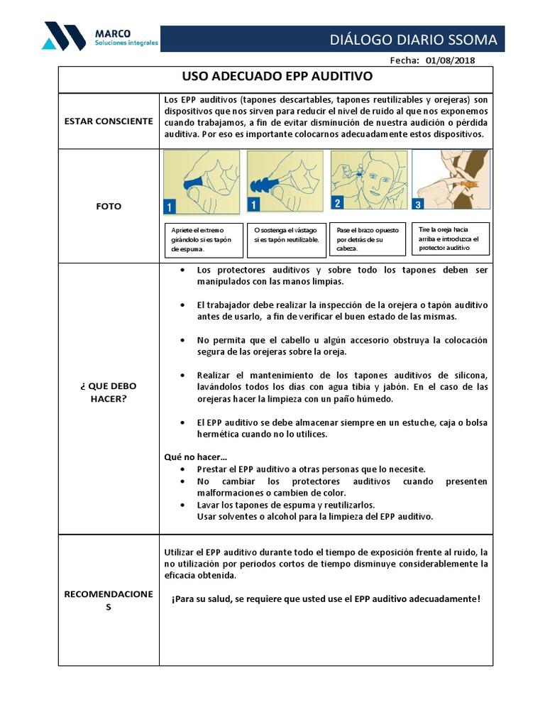 Uso Correcto de EPP Auditivo | PDF | Naturaleza