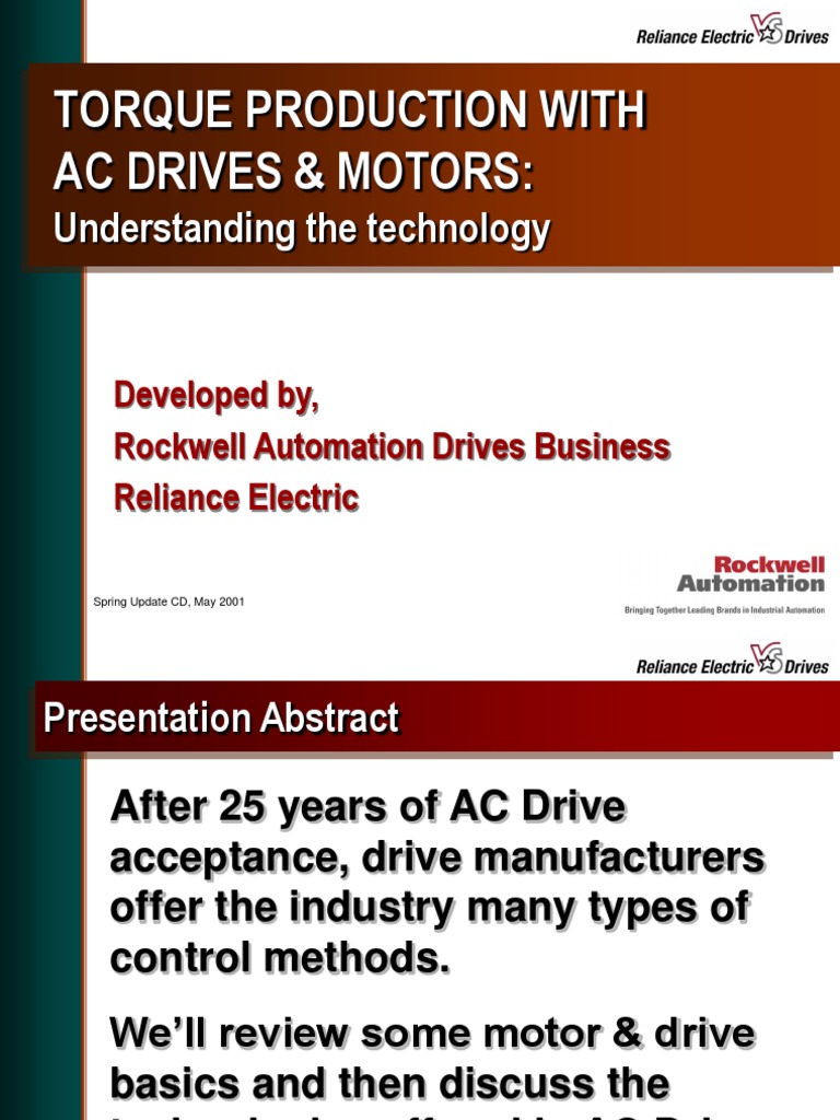 Torque Prod Ac Drives | PDF | Electric Motor | Alternating Current