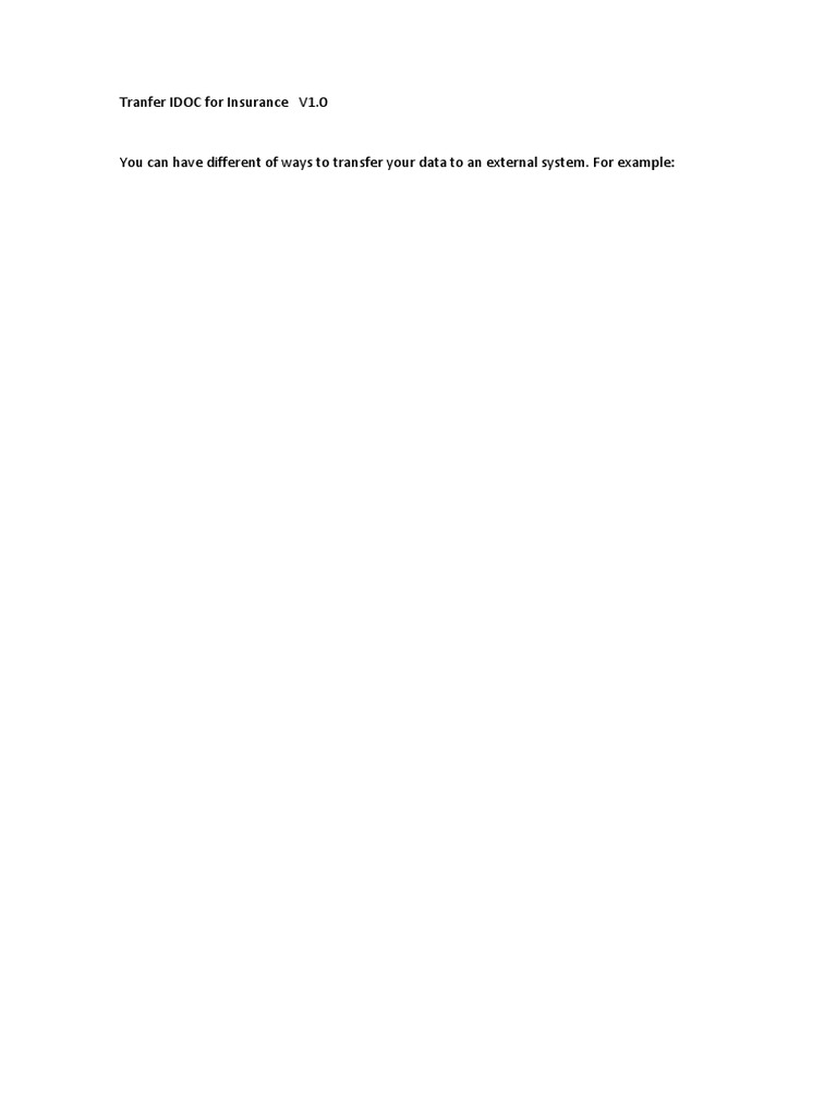 Idoc For Insurace v.1 | PDF | Computers