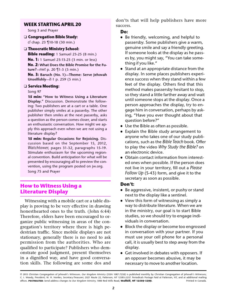 Cart Witnessing Guidlines | PDF