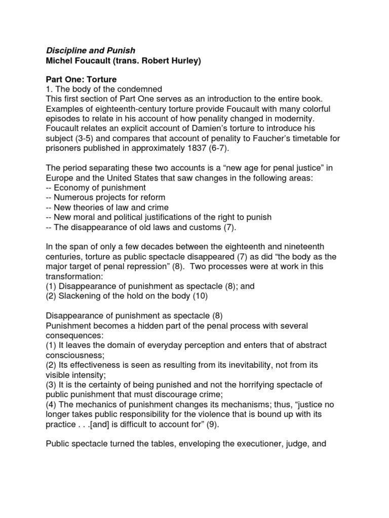 Discipline and Punish | PDF | Punishments | Crime & Violence