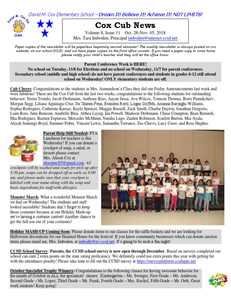 Cox News Volume 8 Issue 11 | PDF