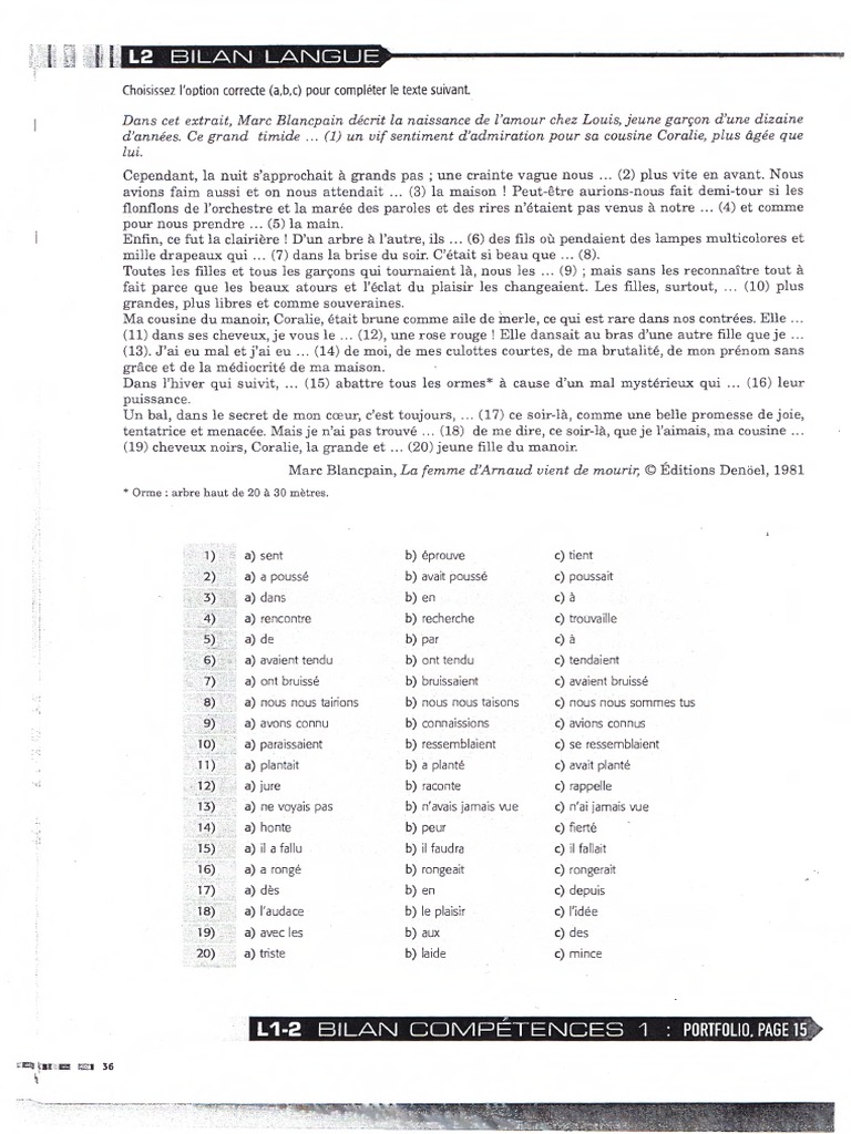 Exercices À Trou. Révision | PDF