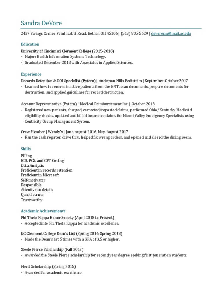 Sandra Devores Resume | PDF | Career & Growth | Business