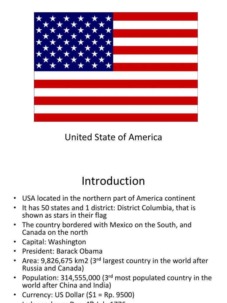 Usa Presentation | PDF | Washington | The United States