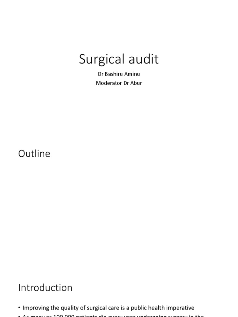 Surgical Audit Indicators | PDF | Surgery | Audit