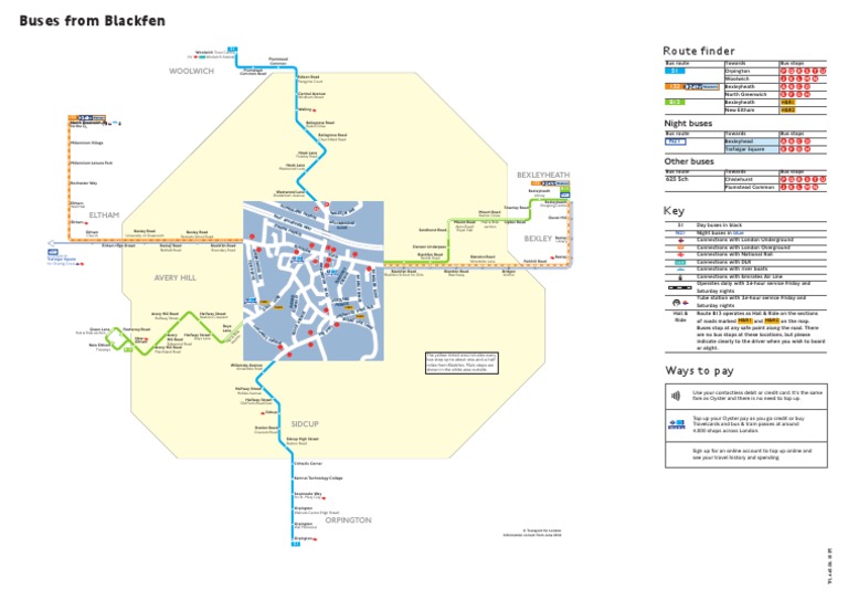 TFL Spider Map Blackfen | PDF | Road Infrastructure | Public Transport