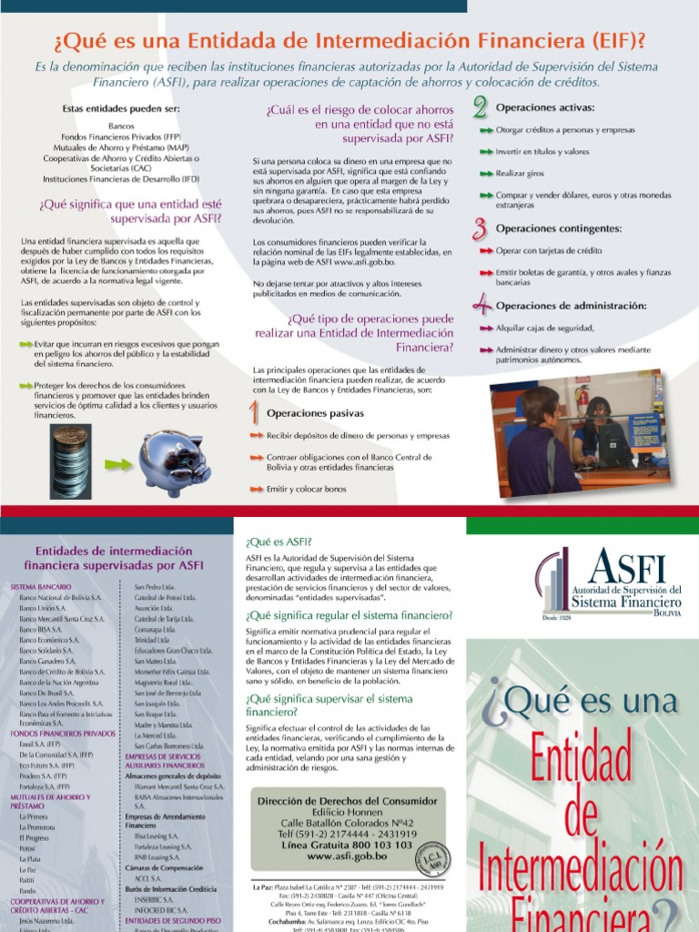 Que Es Una Entidad de Intermediacion Financiera (EIF) | PDF