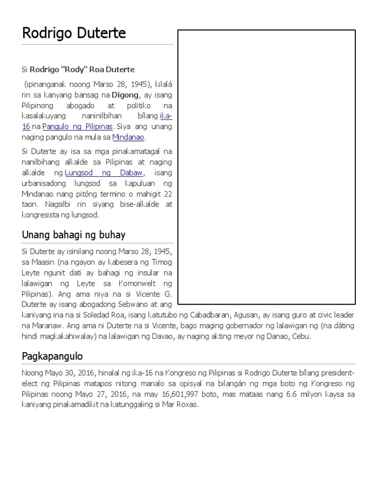 Rodrigo Duterte | PDF