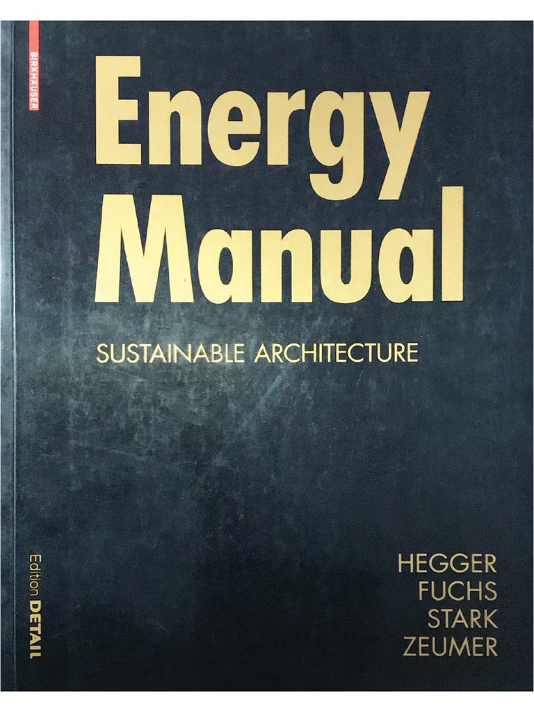 Energy Manual - Sustainable Architecture | PDF