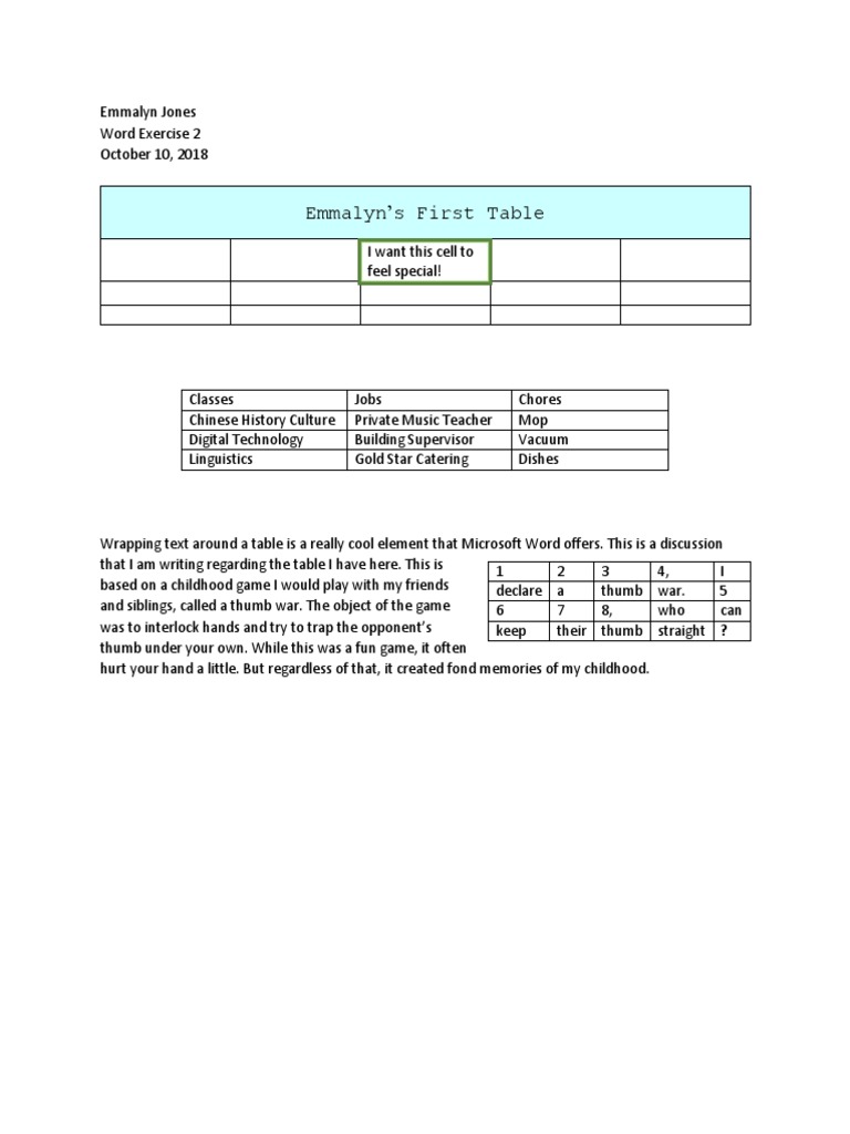 Jonese Word Ex2 | PDF