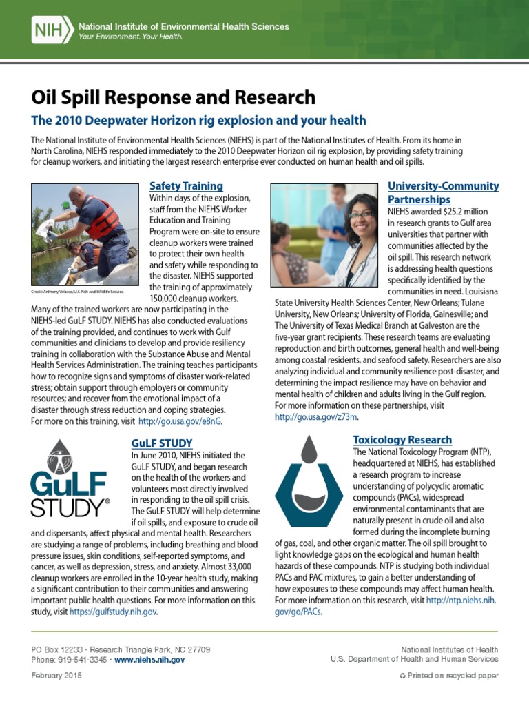 Fact Sheet Oil Spills-1 | PDF | Deepwater Horizon Oil Spill | Oil Spill