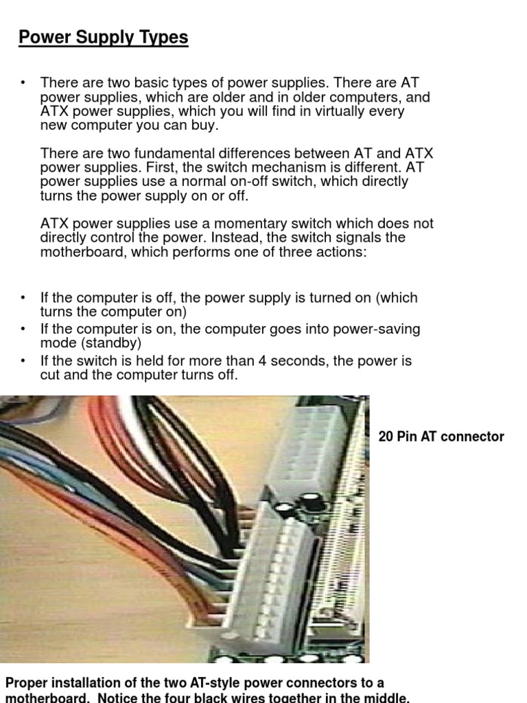 Computer Power Supply Connectors Explained