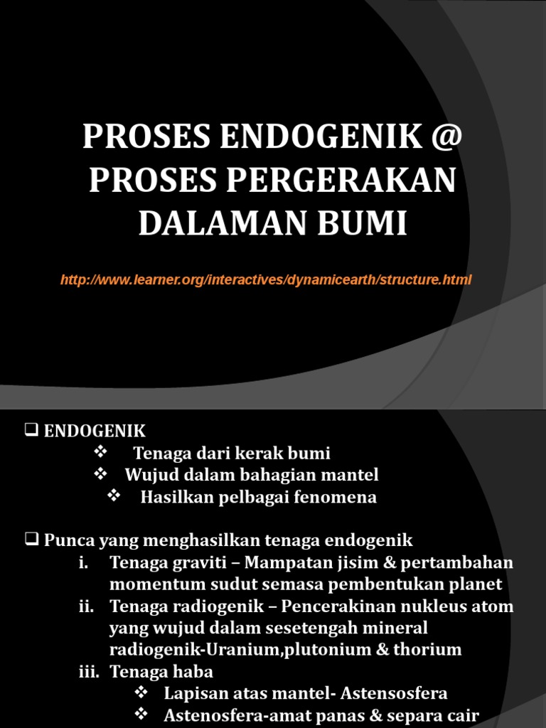 Proses Endogenik at Proses Pergerakan Dalaman Bumi | PDF