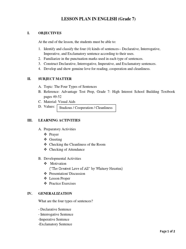 English Grammar Table | PDF | Lesson Plan | Behavior Modification