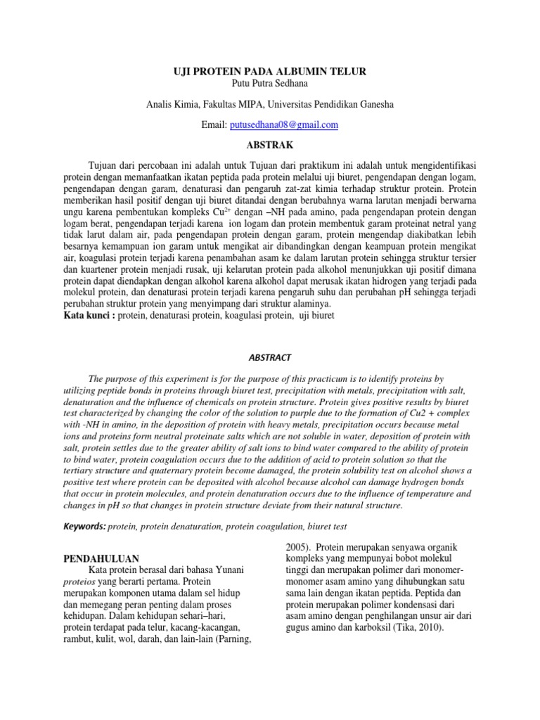 Jurnal Praktikum Biokimia | PDF | Sains & Matematika