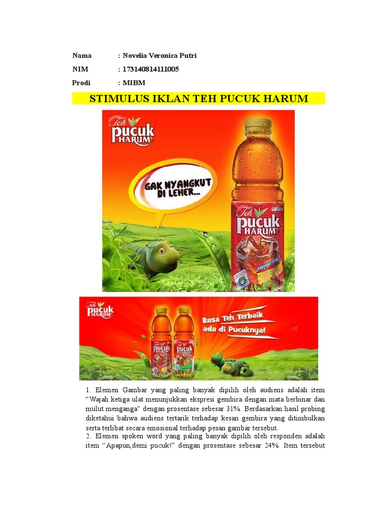 Analisis Iklan Teh Pucuk Harum | PDF