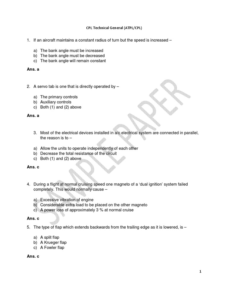 Techgen CPL Atpl | PDF | Flap (Aeronautics) | Drag (Physics)