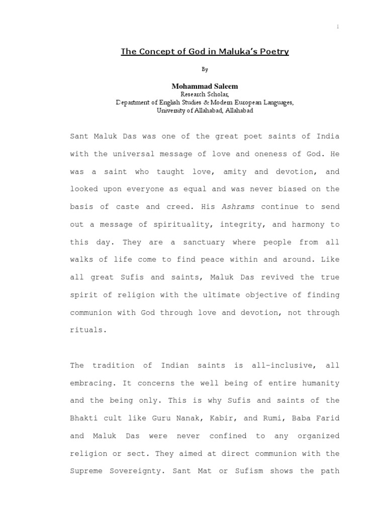 Maluk Das | PDF | Sufism | Guru Nanak
