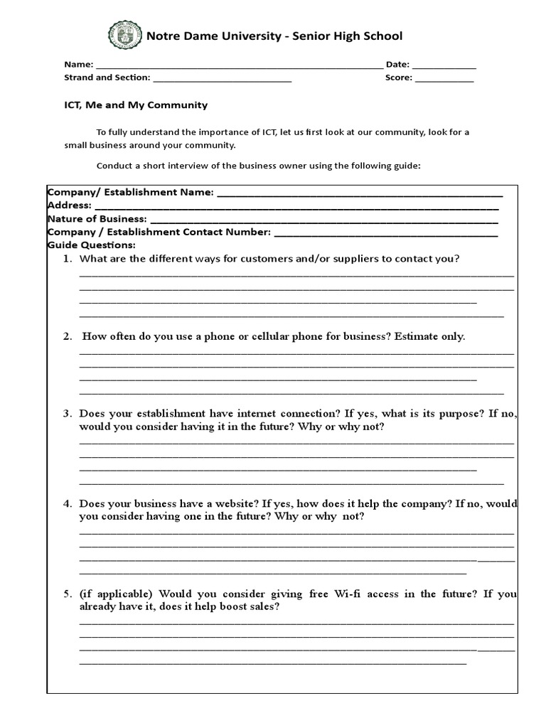 Ict, Me and My Community | PDF | Information And Communications ...
