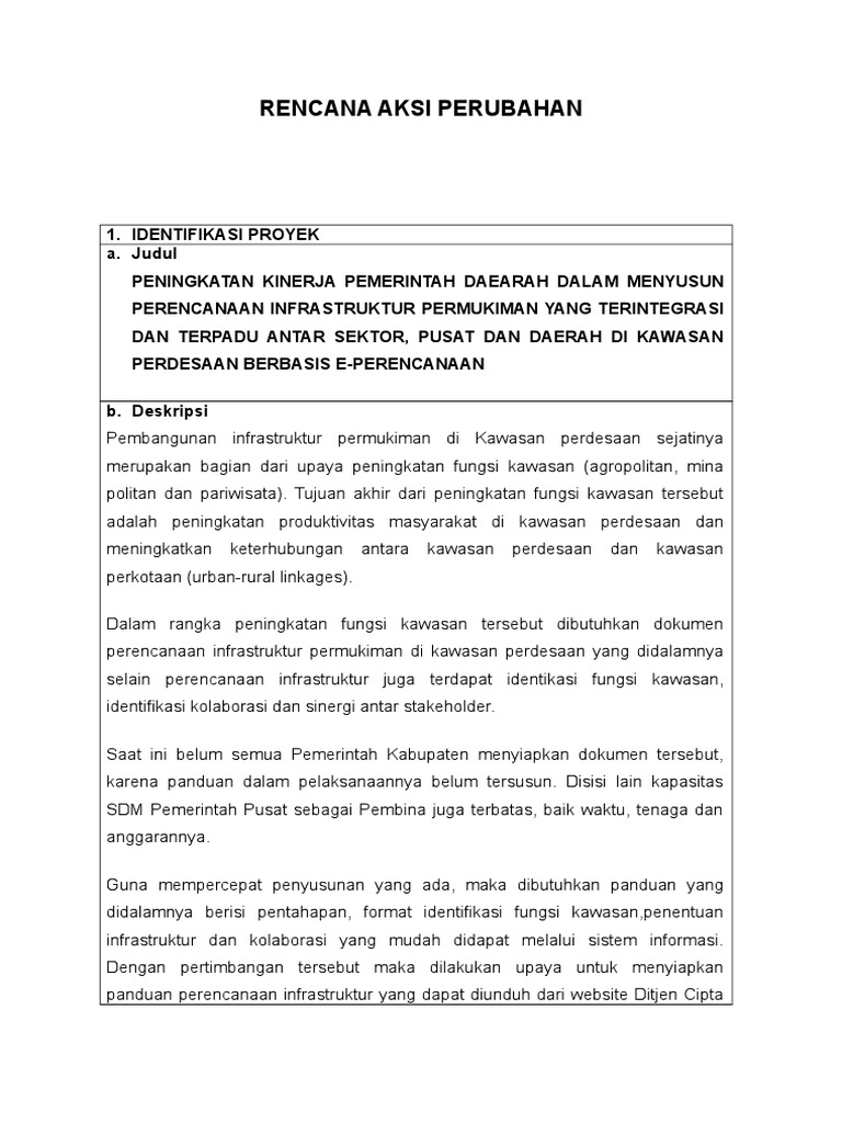 Proposal Rencana Aksi Perubahan | PDF