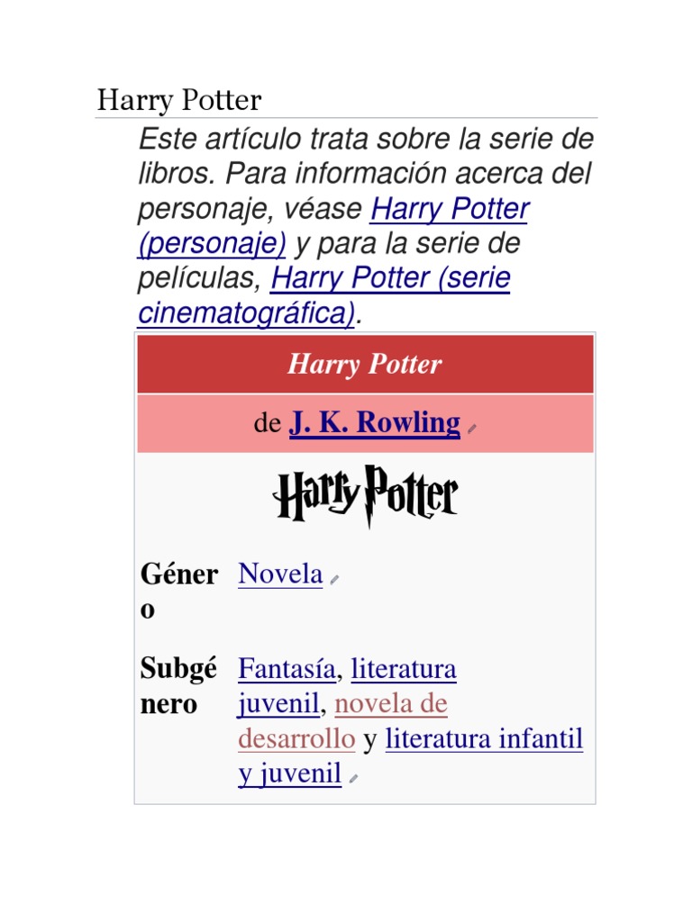 Historia y éxito de Harry Potter | PDF | Harry Potter | J. K. Rowling
