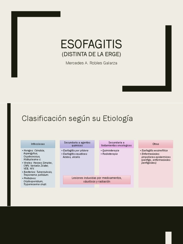 Tipos y causas de esofagitis | PDF | La enfermedad por reflujo ...