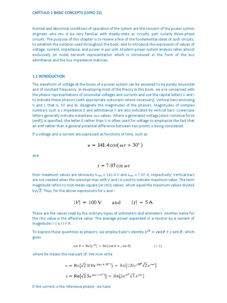 Basic concepts of power systems | PDF | Ac Power | Electrical Impedance
