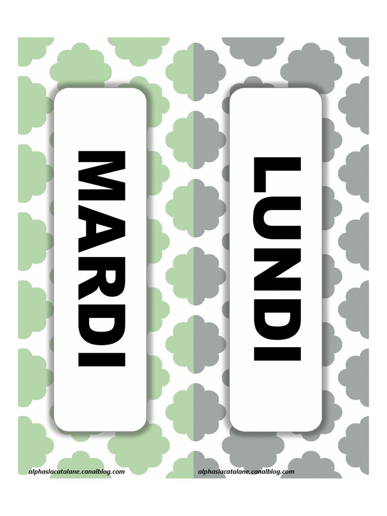 Dias de La Semana en Frances | PDF