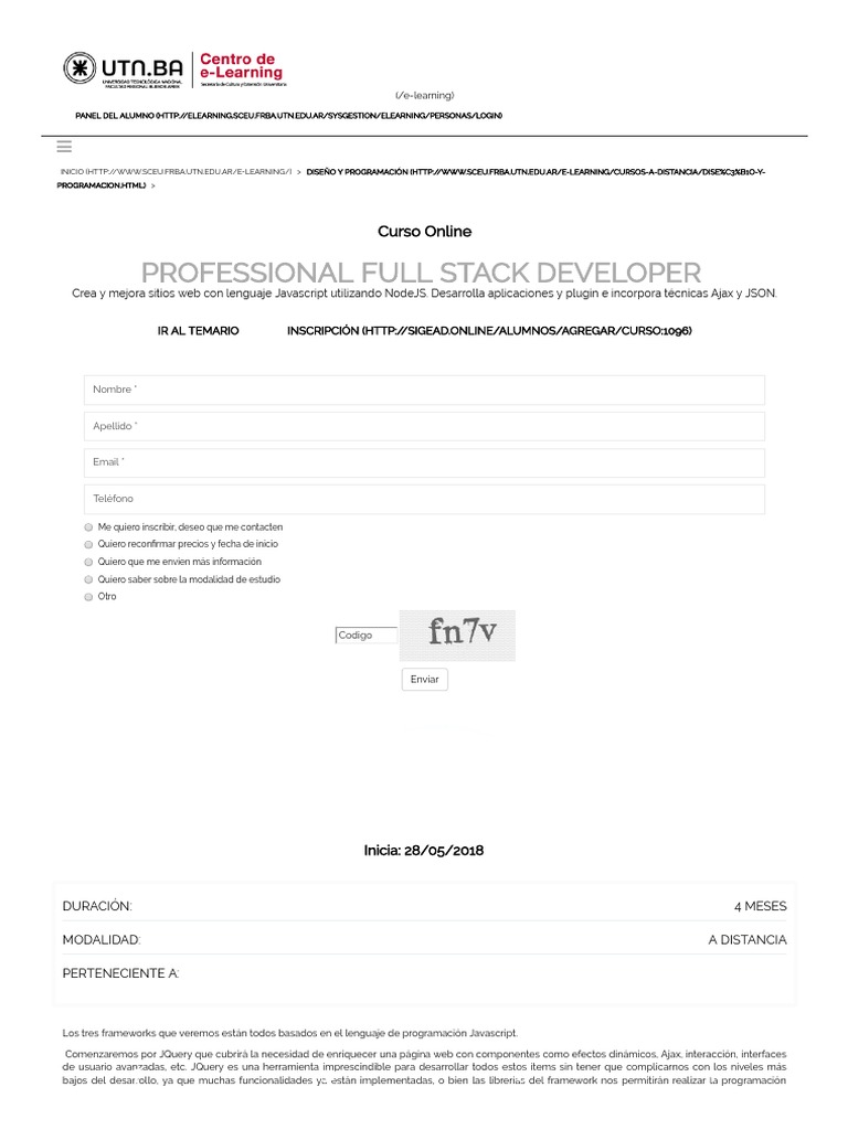 Curso Online - Professional Full Stack Developer | PDF | J Query | Js ...