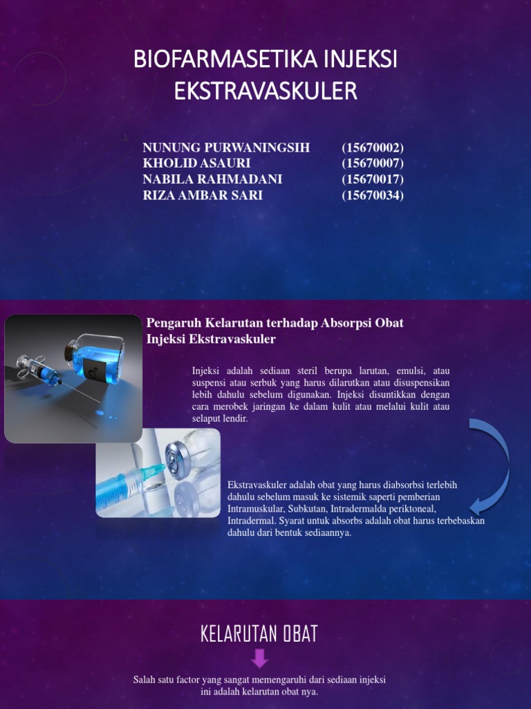 Biofarmasetika Sediaan Injeksi-Kel 3 | PDF