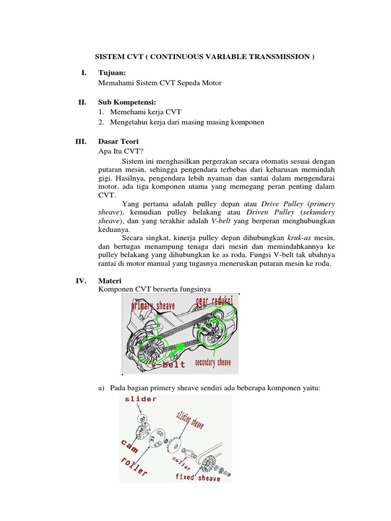 Handout Sistem CVT | PDF